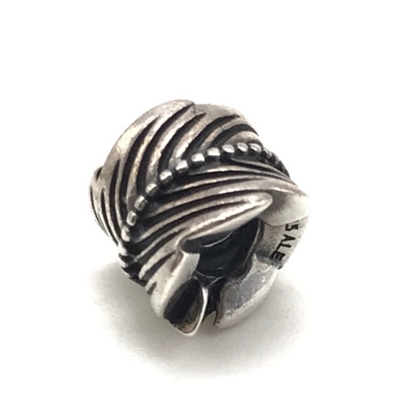 Pandora | Jewelry | Authentic Pandora Leaf Bead Charm Sterling Silver ...
